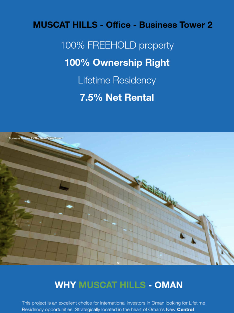 Muscat Hills Business Tower 2 Investment | PDF | Oman