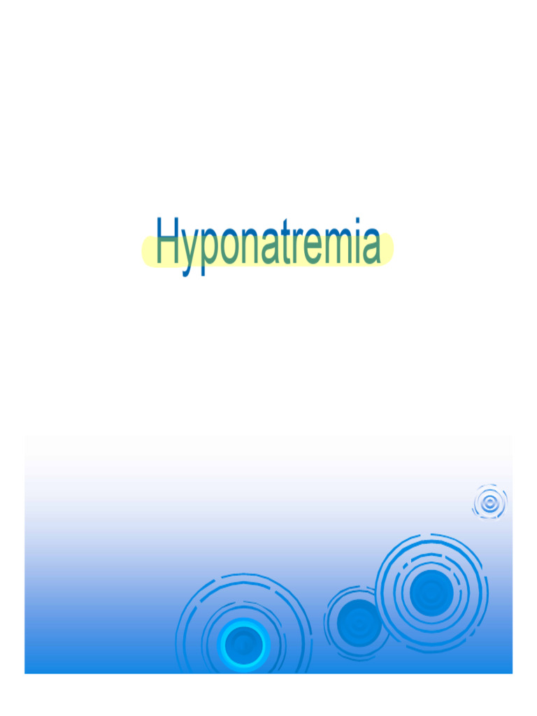 Hyponatremia - Pdf-Notes - 201303071755 | PDF | Human Diseases And ...