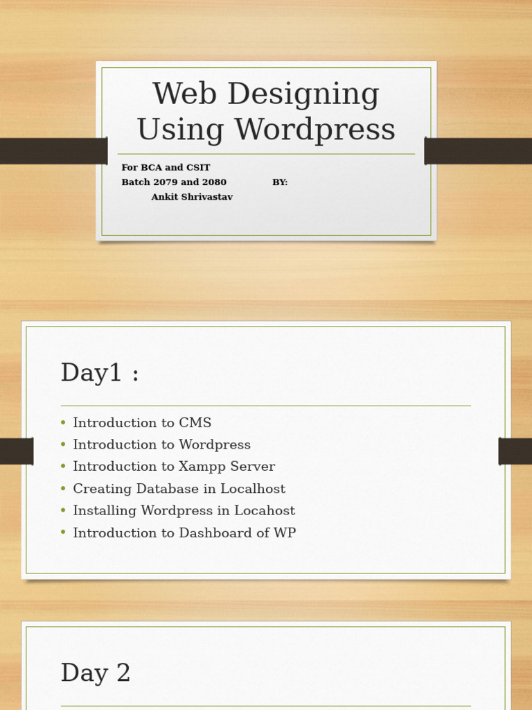 Web Designing Using Wordpress | PDF