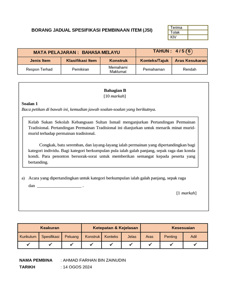 JSI_B1_Tahun_6 | PDF