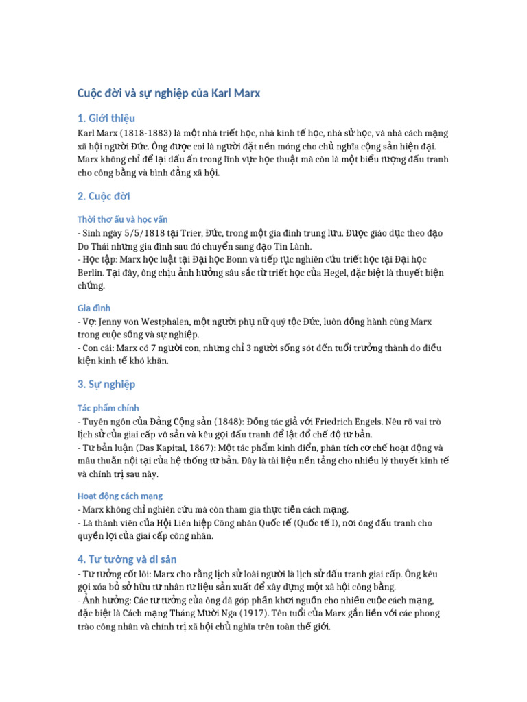 Cuoc_doi_va_su_nghiep_cua_Karl_Marx | PDF