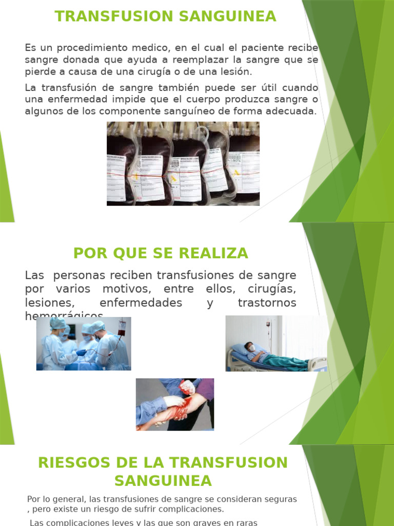 TRANSFUSION SANGUINEA | PDF | Transfusión de sangre | Sangre