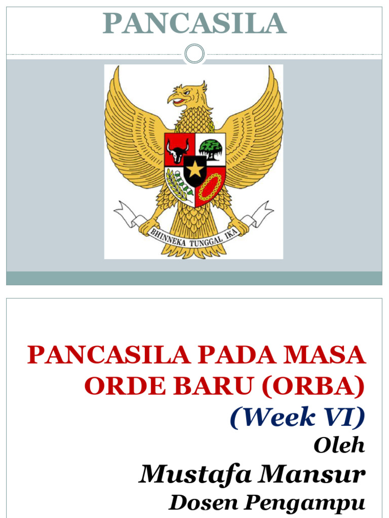 Pancasila Di Masa Orde Baru Orba | PDF