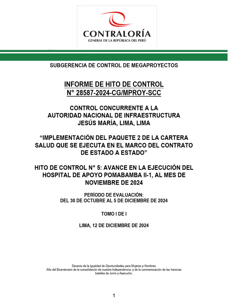 HIto 5 - Avance de Ejecucion Hospital | PDF | Hospital