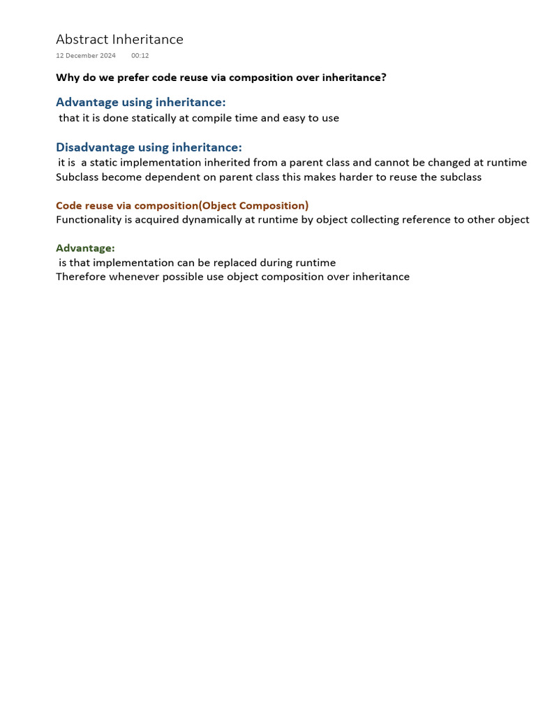 Abstract Inheritance | PDF