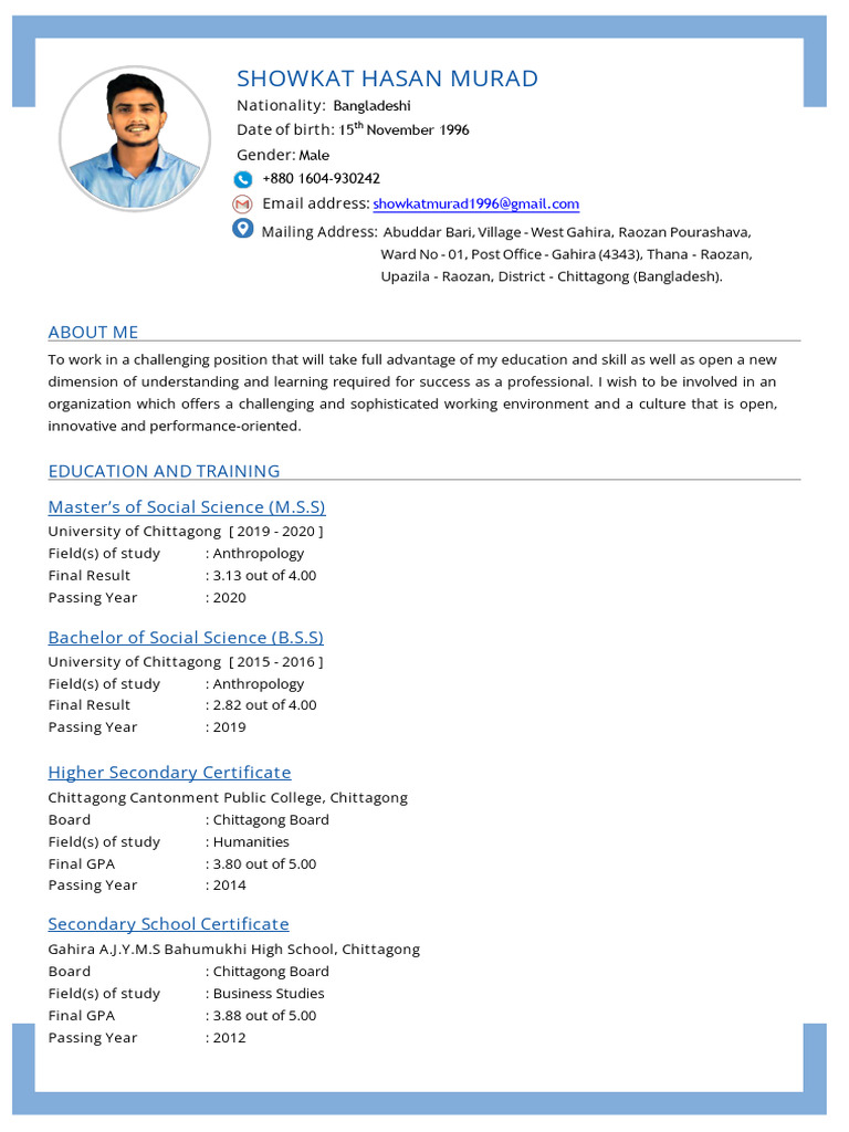 Showkad Murad CV 2 (1) | PDF