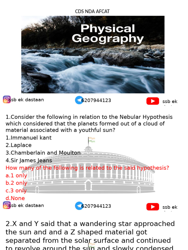 Phy Geo Mcqs | PDF | Astronomy | Physical Sciences Phy Geo Mcqs | PDF | Astronomy | Physical Sciences