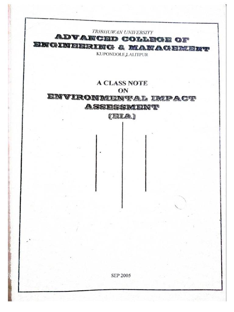eia manual for students | PDF