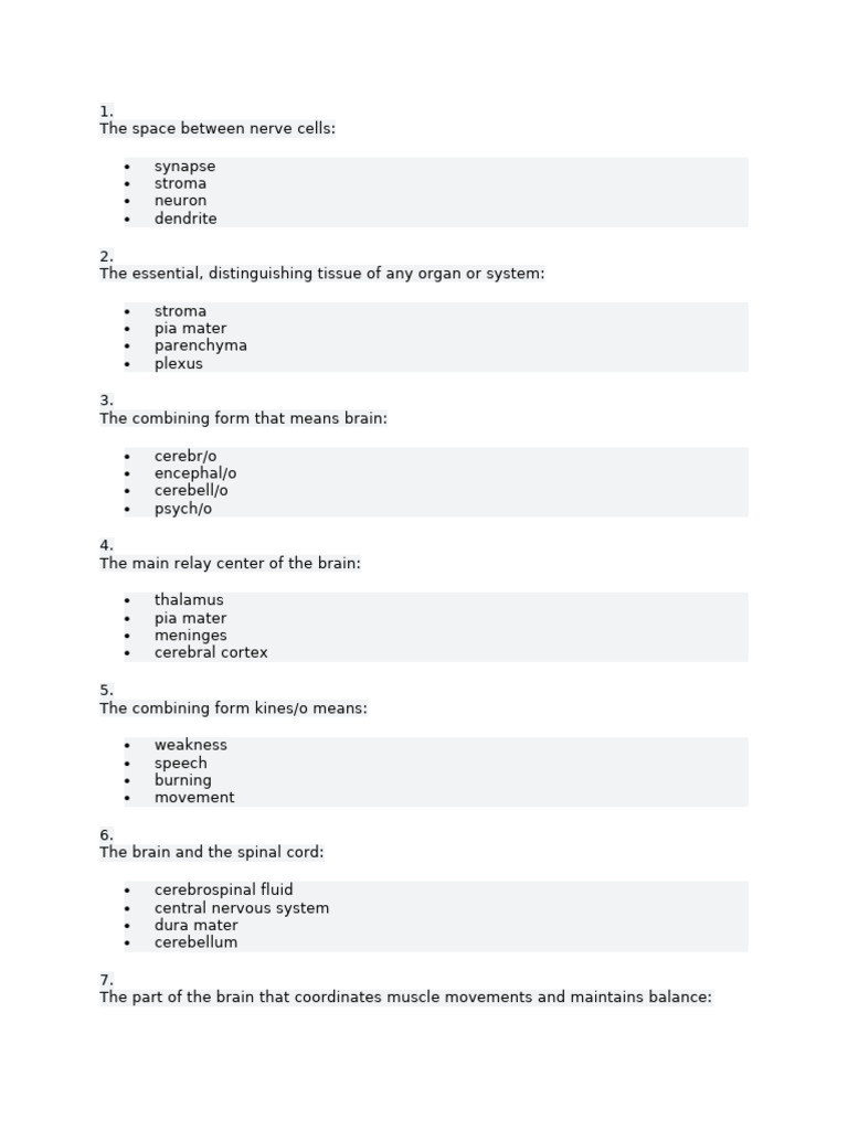 Nervous System Assignment 1 | PDF | Spinal Cord | Brain