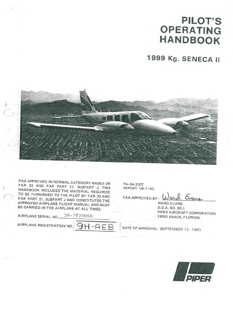 Pa-34-200t Poh | PDF