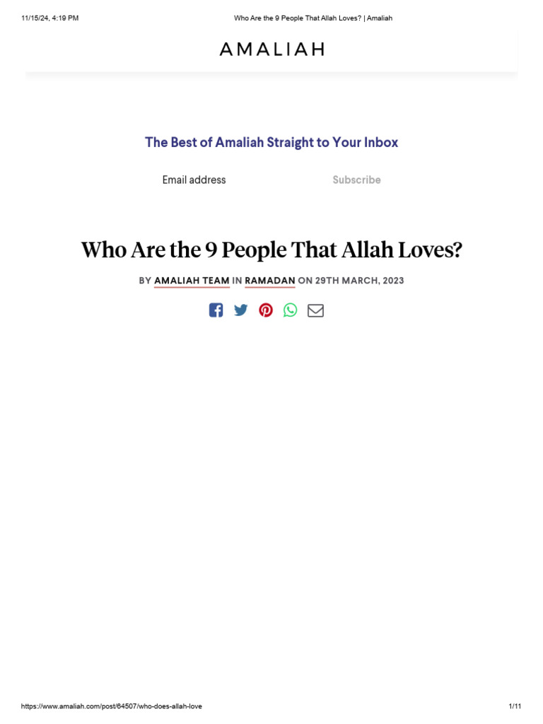 Qualities of Those Allah Loves | PDF | Muhammad | Abrahamic Religions