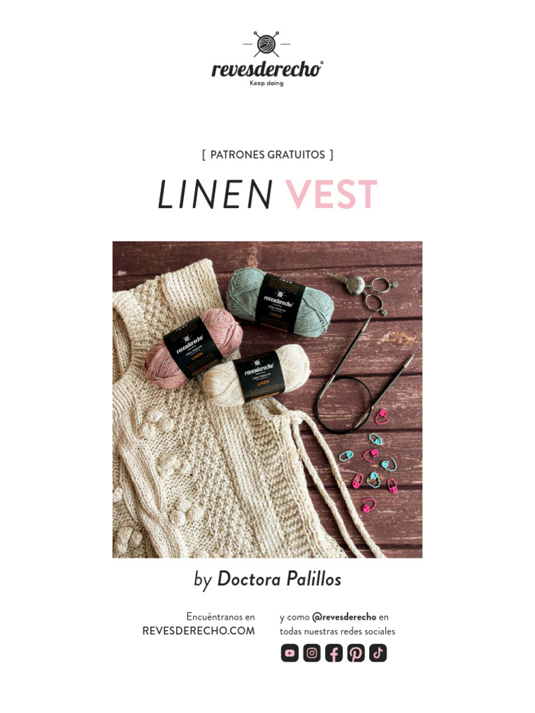 Patrones Gratis: Teje un Linen Vest | PDF