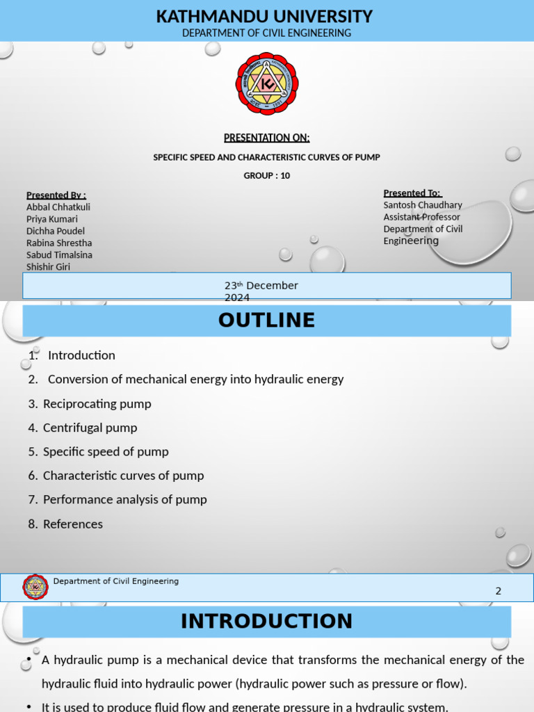 Specific Speed and Characteristic Curve To Be Submitted | PDF | Pump ...