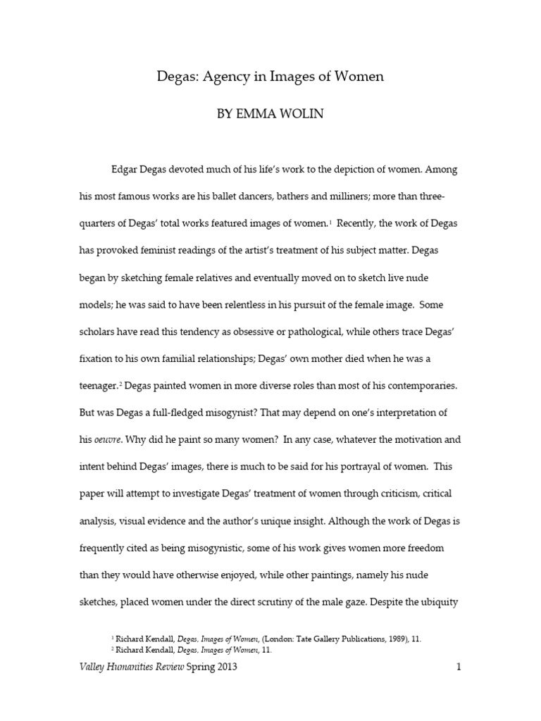 Wolin Final | PDF | Impressionism | Edgar Degas