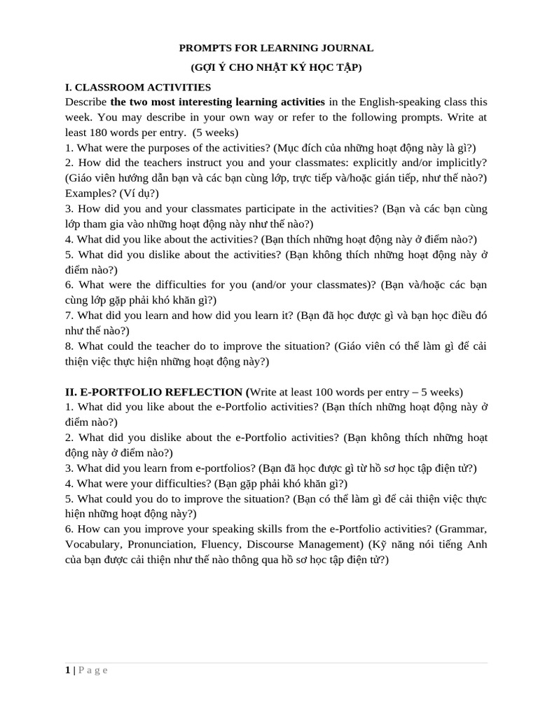 Learning Journal 5 | PDF