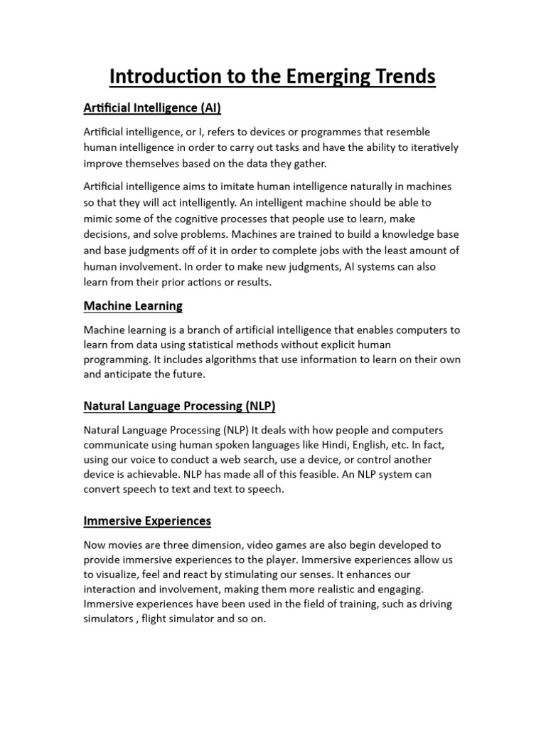 Emerging Tech Trends Overview | PDF | Cloud Computing | Augmented Reality