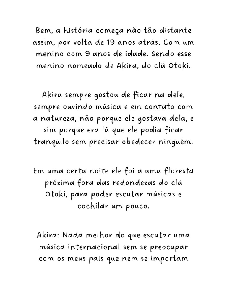 Historia Do Akira Otoki v3 Jjk Rpg-1 | PDF | Tempo | Pensamento