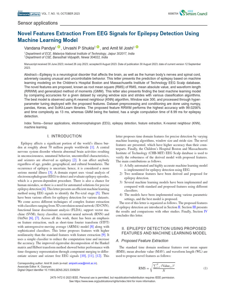 EEG-Based Epilepsy Detection Model | PDF | Electroencephalography | Epilepsy