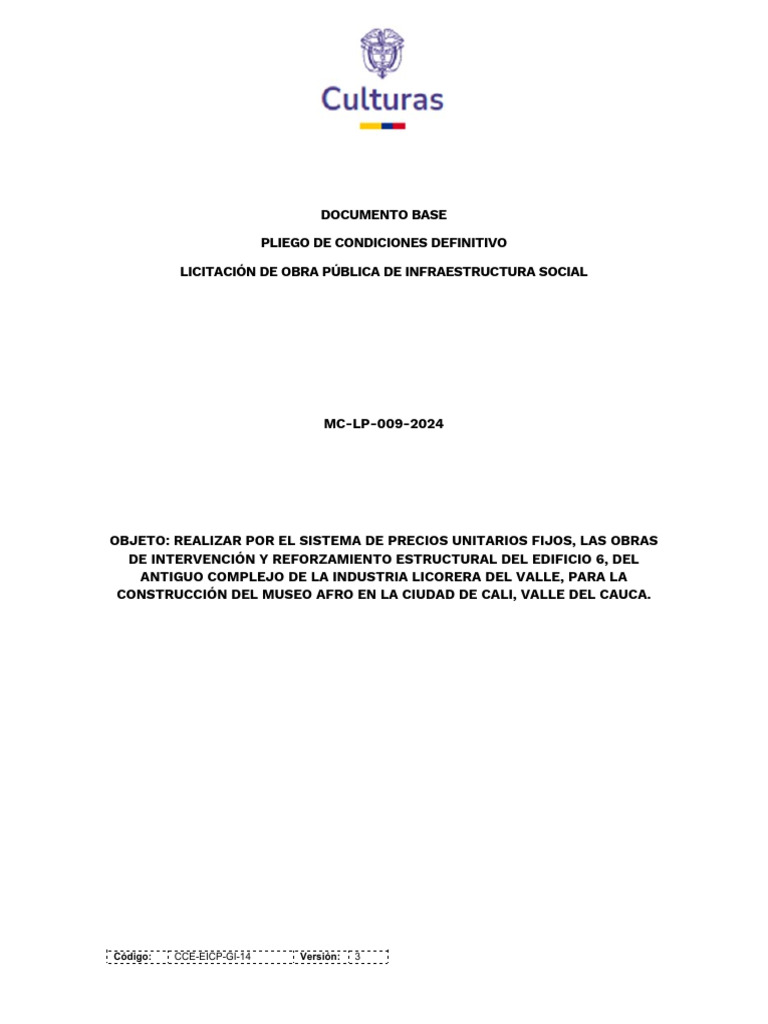 16.Documento Base- Pliego Definitivo | PDF