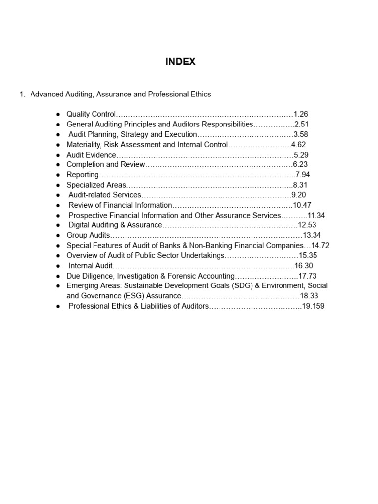 AUDITING CA Final | PDF