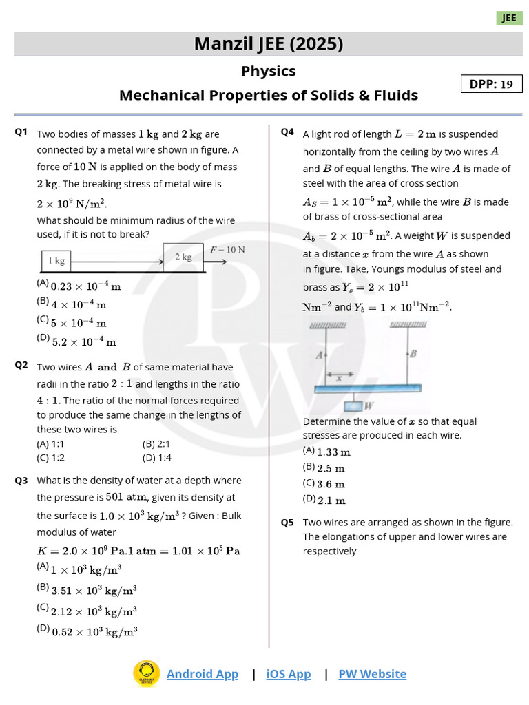 6770cf153a77320868adaa13_##_DPP 19 _ Mechanical Properties of Solids ...