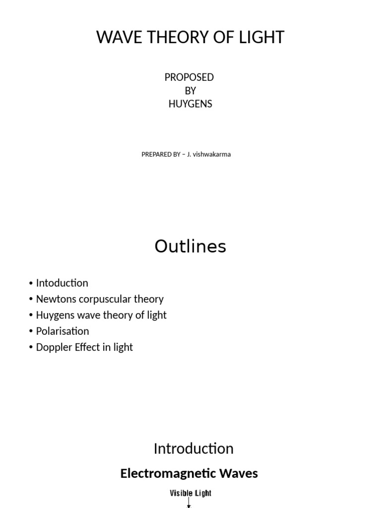 Wave Theory of Light | PDF | Light | Waves