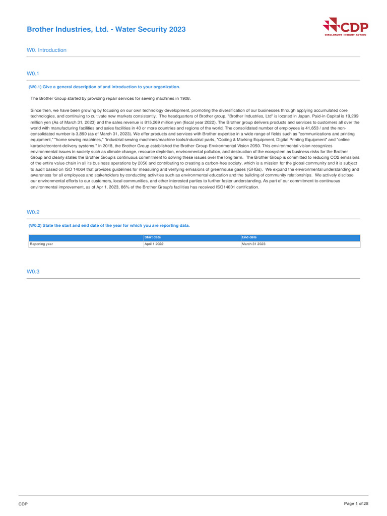 CDP Water 2023 | PDF | Water | Water Quality