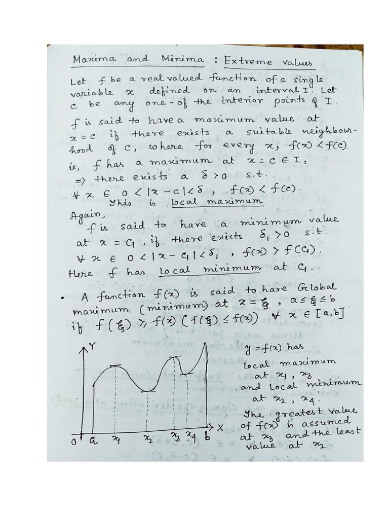Maxima and Minima | PDF
