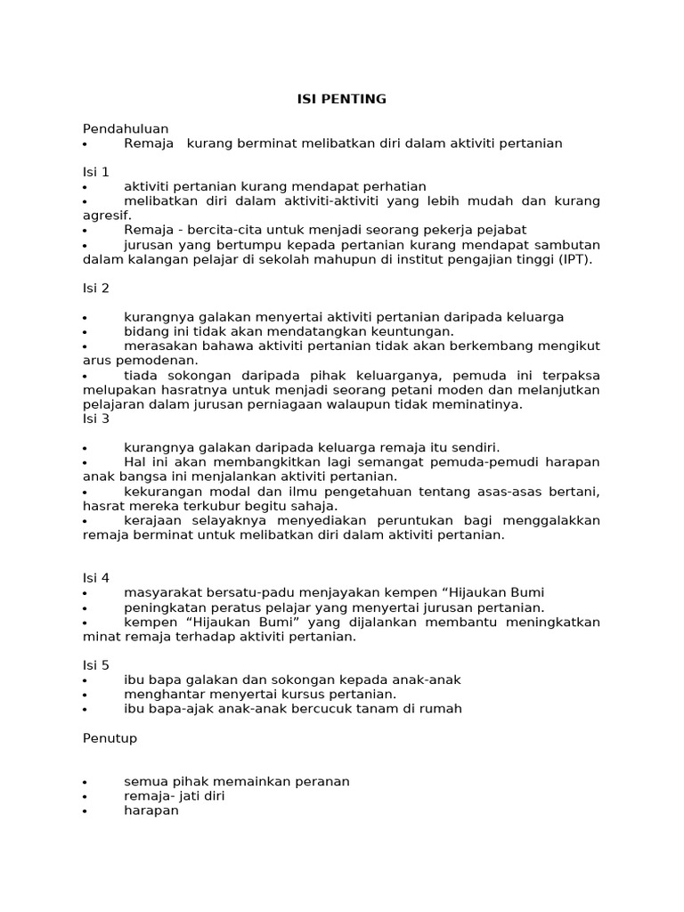 ISI PENTING pertanian | PDF
