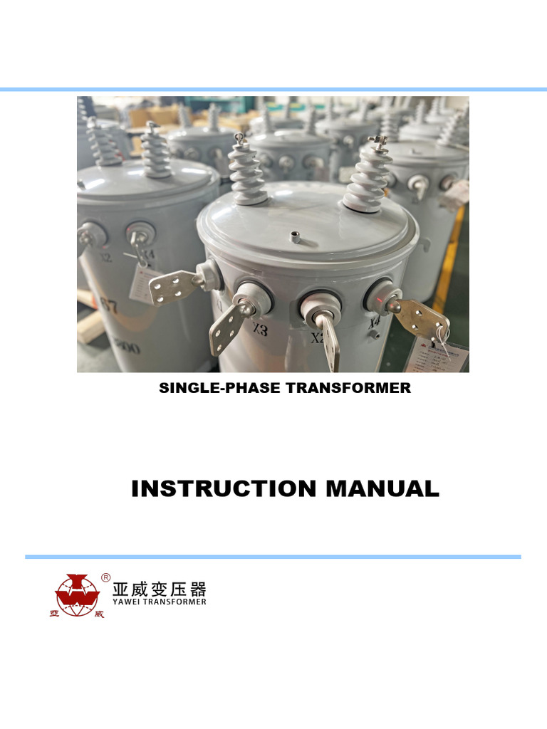 3-Single Phase Transformer Installation Instruction | PDF