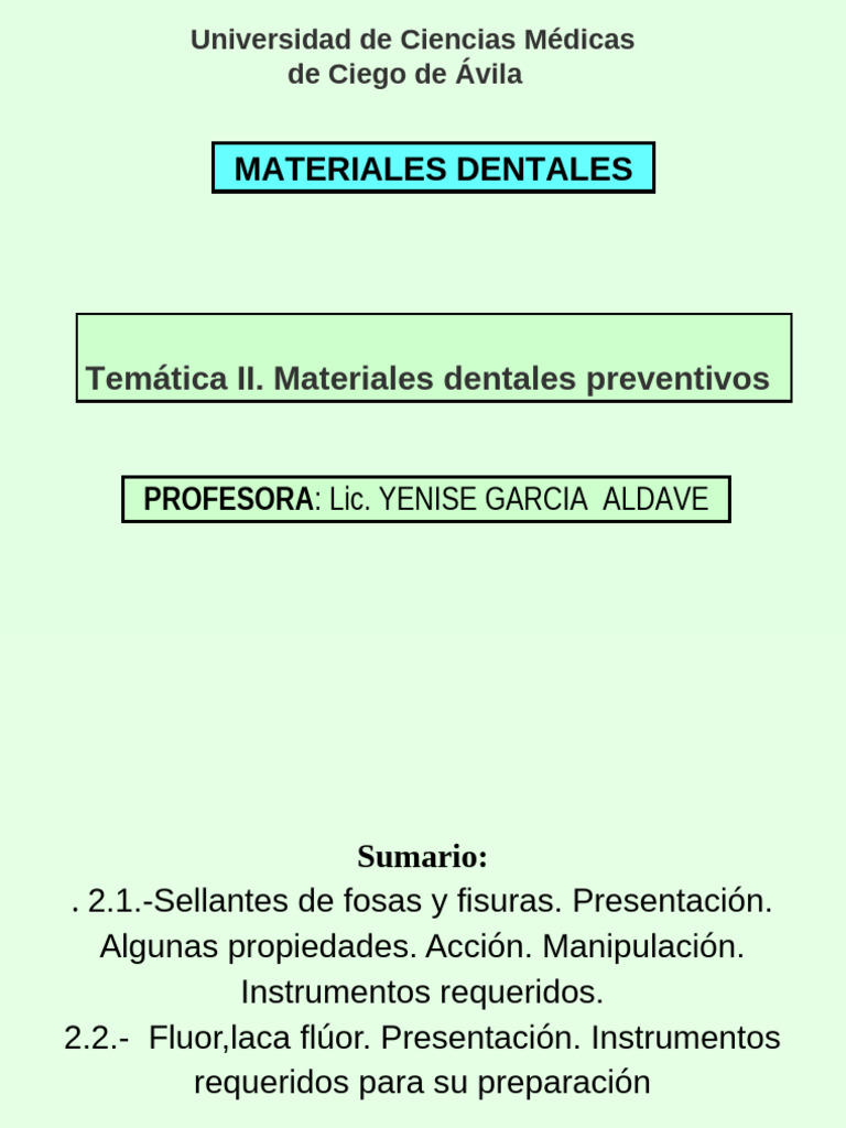 TEMA Il M Ateriales Preventivos Fluor 1 | PDF