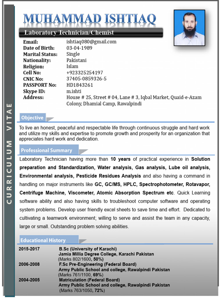 Updated CV | PDF | Laboratories | Water