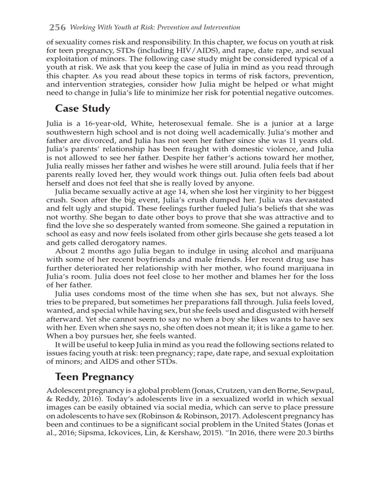 Youth at Risk A Prevention Resource For Counselors... - (Part III ...