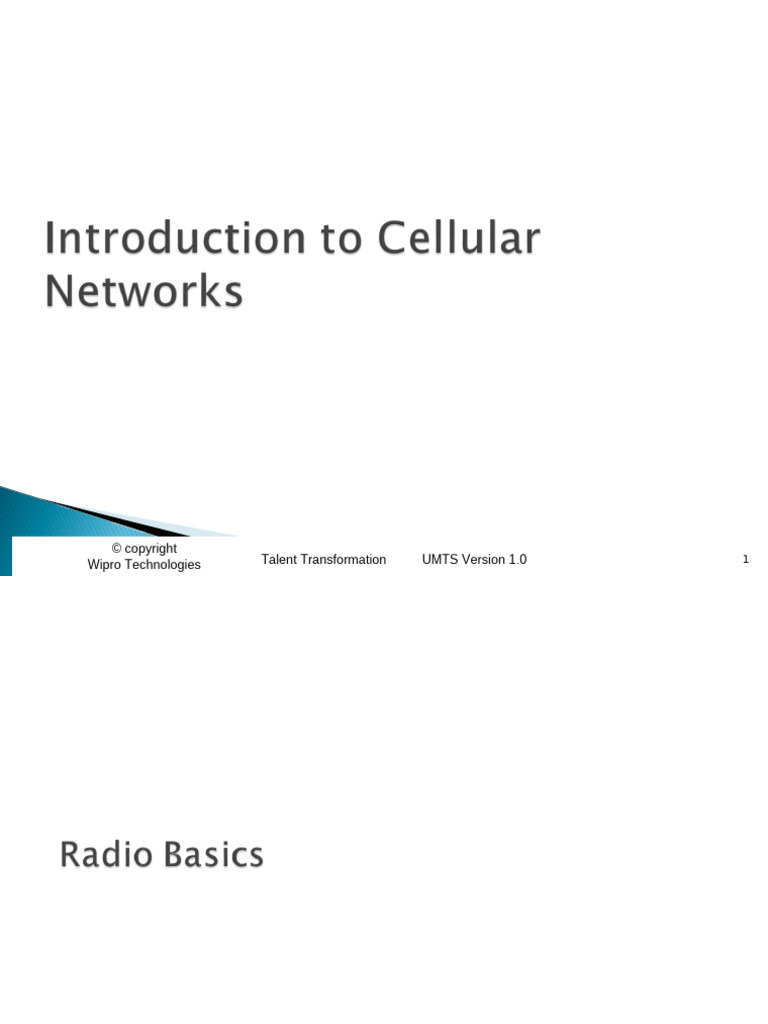 Cellular Network Basics | PDF | Antenna (Radio) | Cellular Network