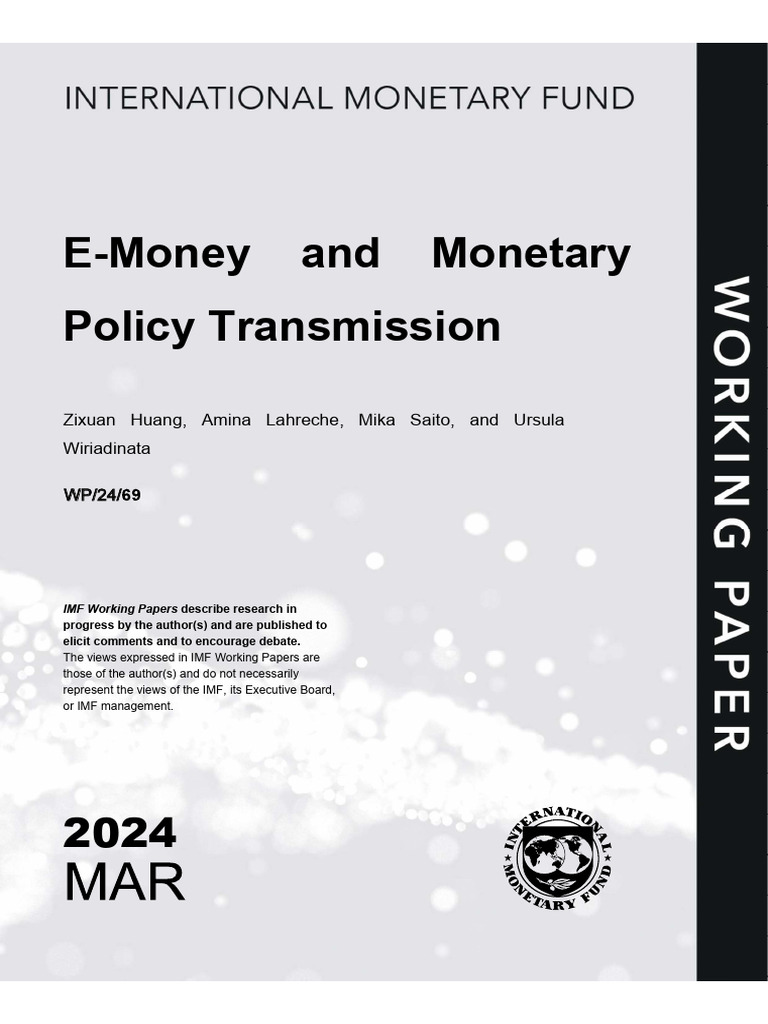 E Money and Monetary Policyh Effectiveness IMF Paper | PDF | Banks ...