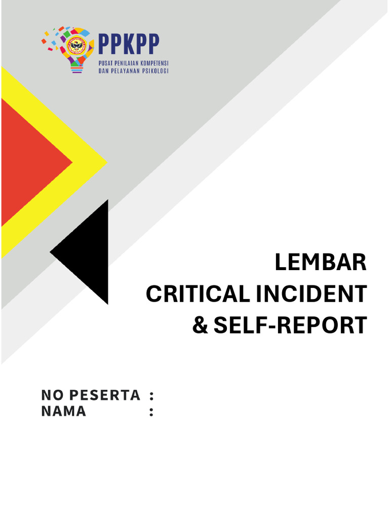 Form Critical Incident & Self-Report | PDF