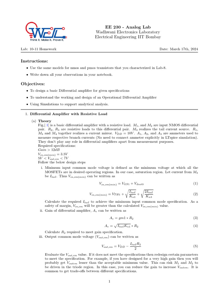 Lab10_11_OTA_simulation_HW | PDF | Amplifier | Operational Amplifier