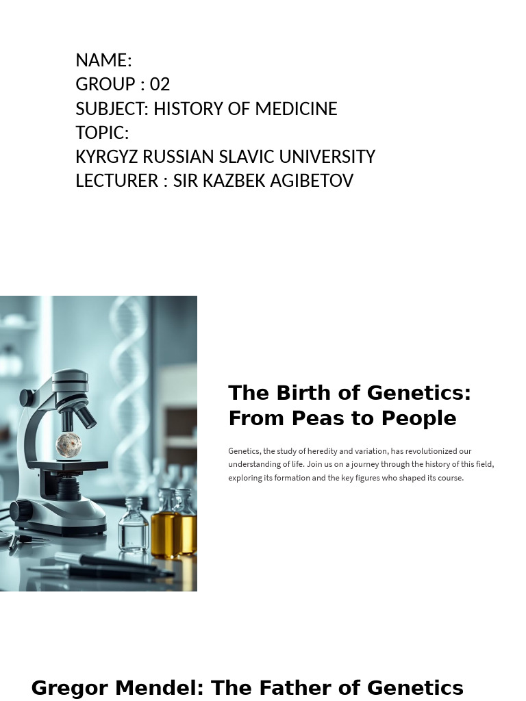 The Birth of Genetics From Peas To People | PDF | Genetics | Heredity
