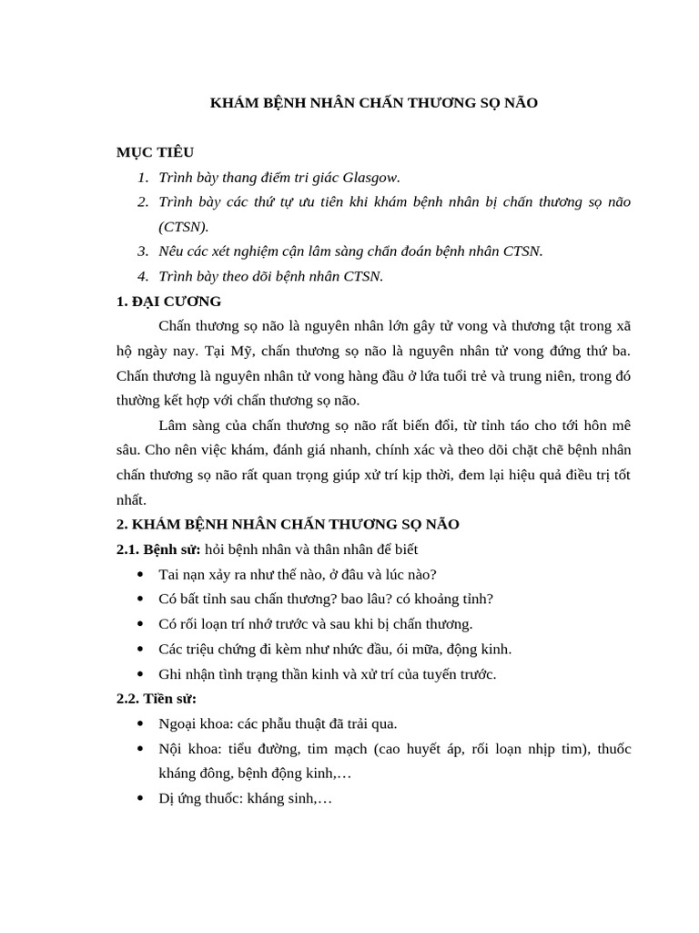 KHAM BN CTSN (Ctump) | PDF