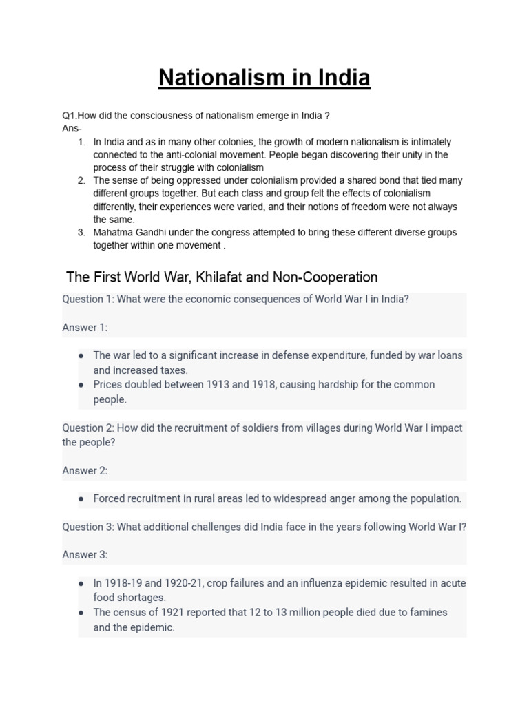 Nationalism in India | PDF | Mahatma Gandhi | British Raj