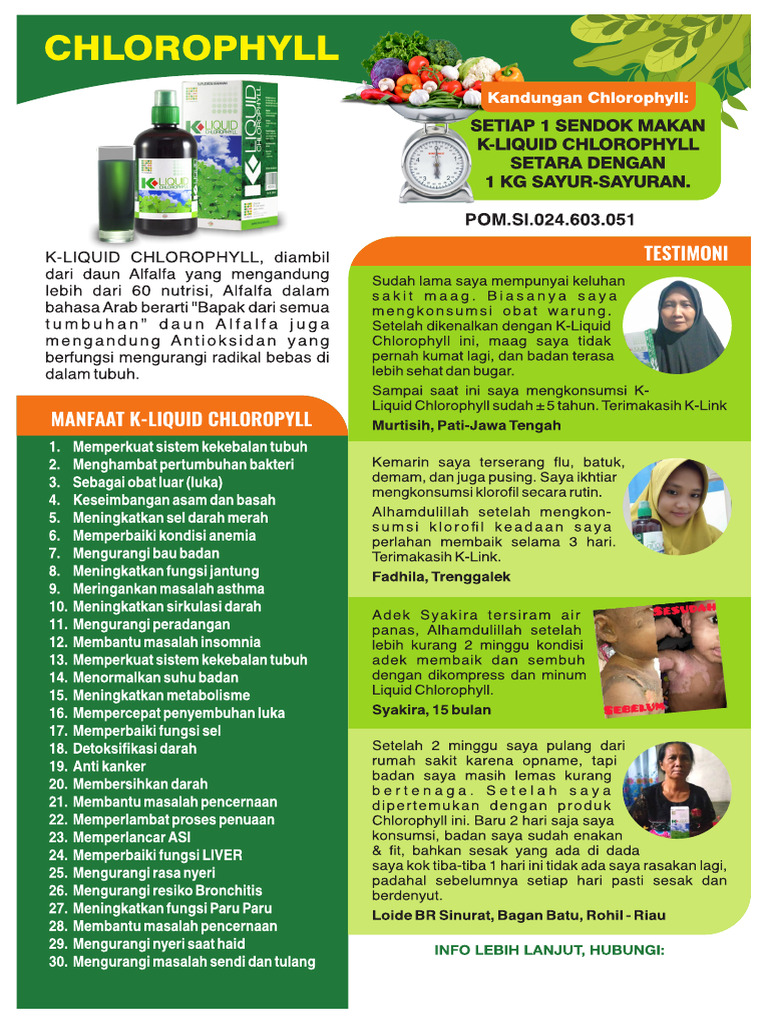 Brosur Chlorophyl | PDF