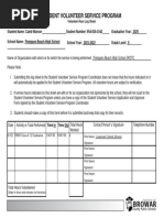 Bright Futures Volunteer Hours Log | PDF | Career & Growth