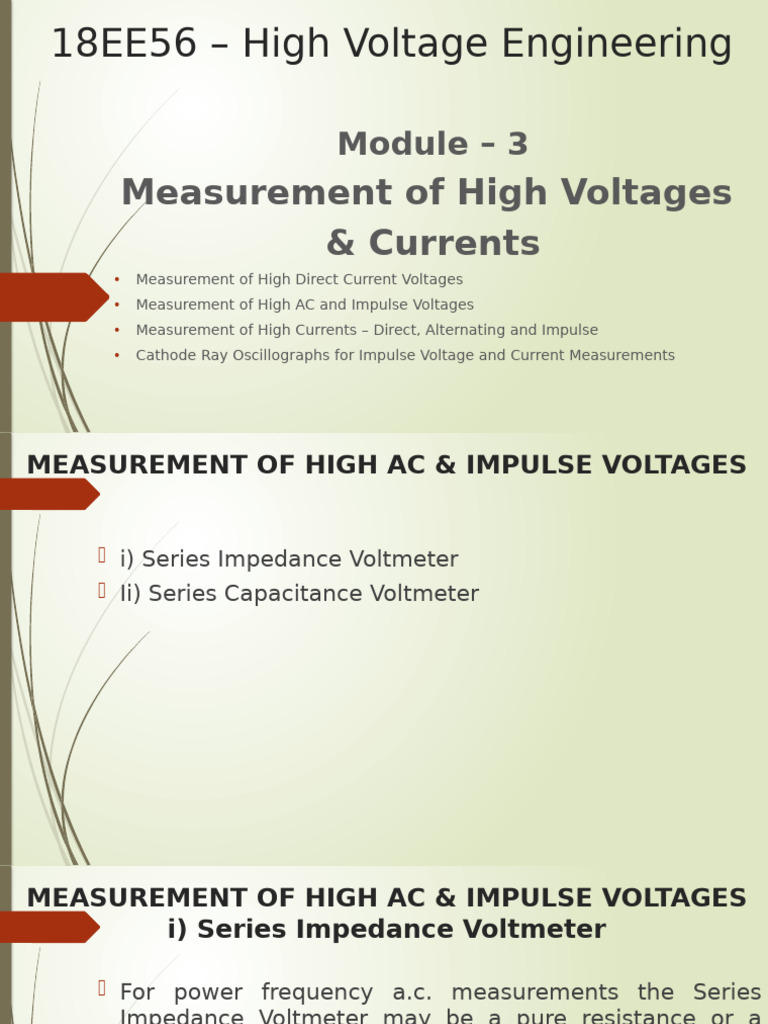 A.C and Impulse Meters | PDF | Electrical Impedance | Electrical ...