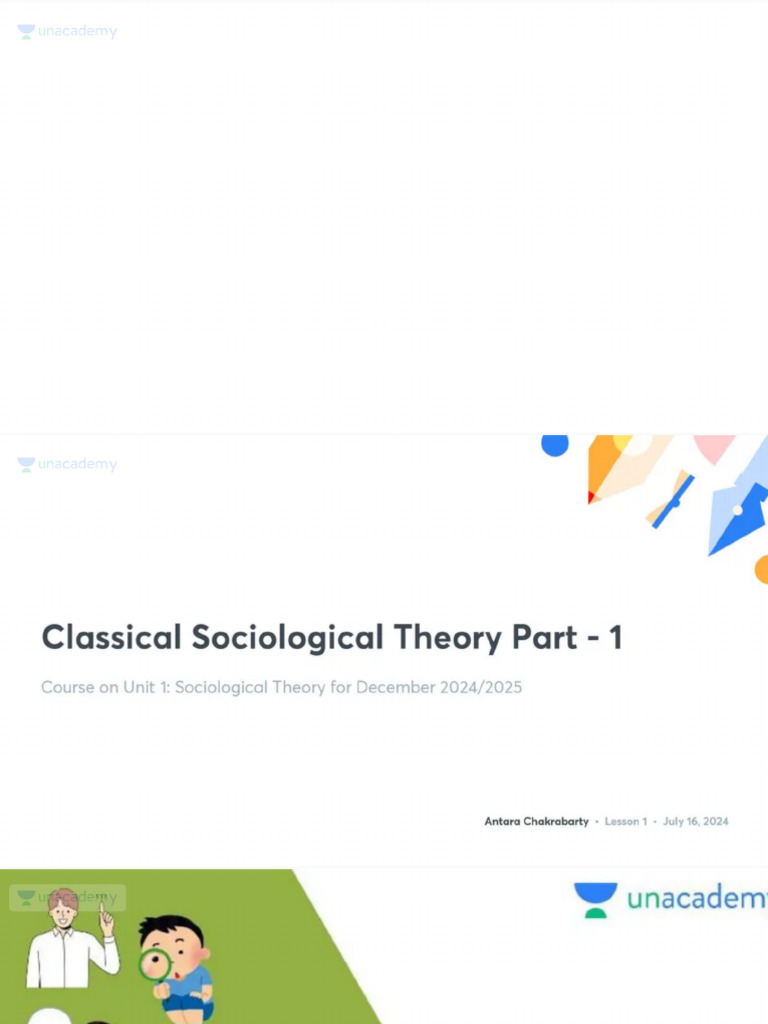 Classical Sociological Theory Part 1 With Anno | PDF