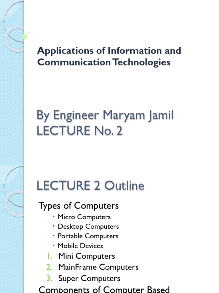 Types of Computers & CBIS Components | PDF | Computer Network ...