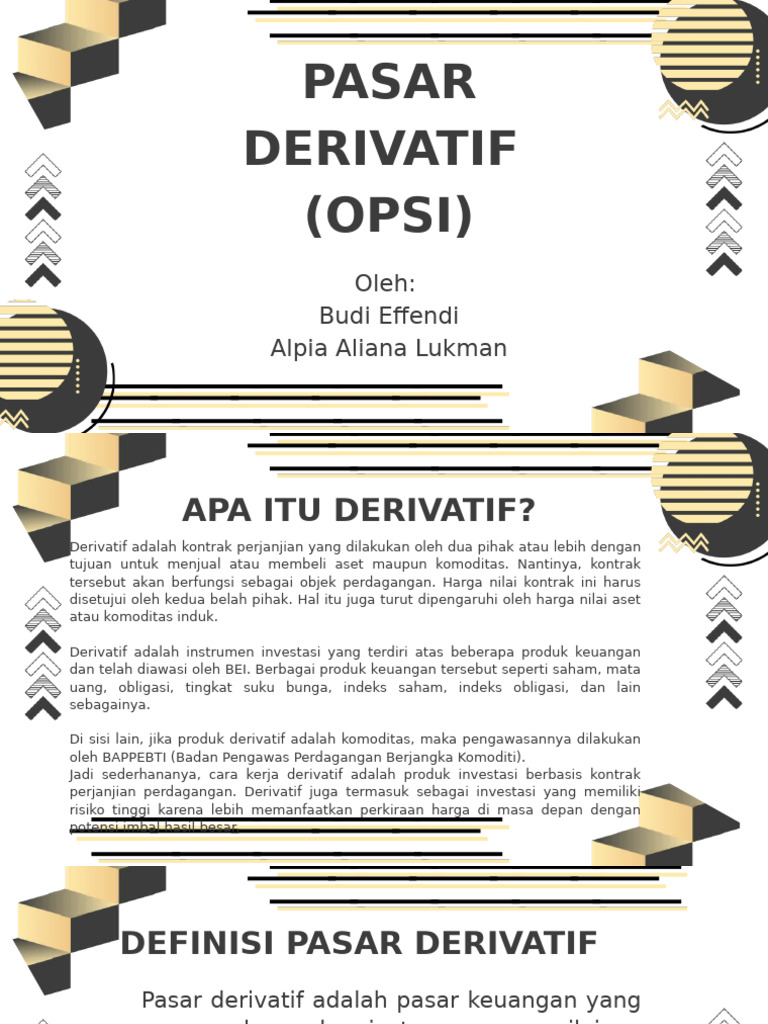 Memahami Pasar Derivatif dan Instrumennya | PDF