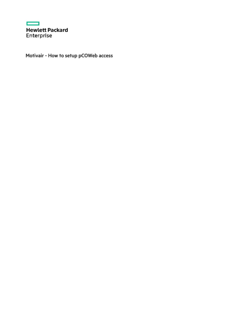 pCOWeb Access Setup Guide | PDF | Ip Address | Programmable Logic ...
