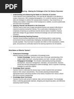 Research Based Knowledge and Principle of Teaching and Learning | PDF | Teaching Method | Learning