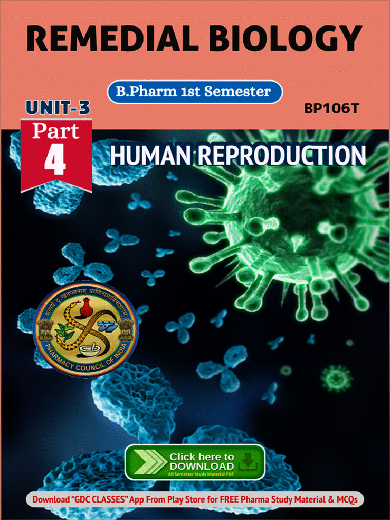 1st semester_Unit-3_Remedial biology_Human reproduction | PDF