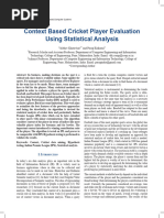 Mathematics in Cricket Analysis | PDF | Mathematics | Analytics